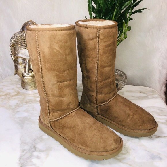 UGG | Shoes | Uggs Boots Tall Chestnut Classic Sz 7 Al8 | Poshmark